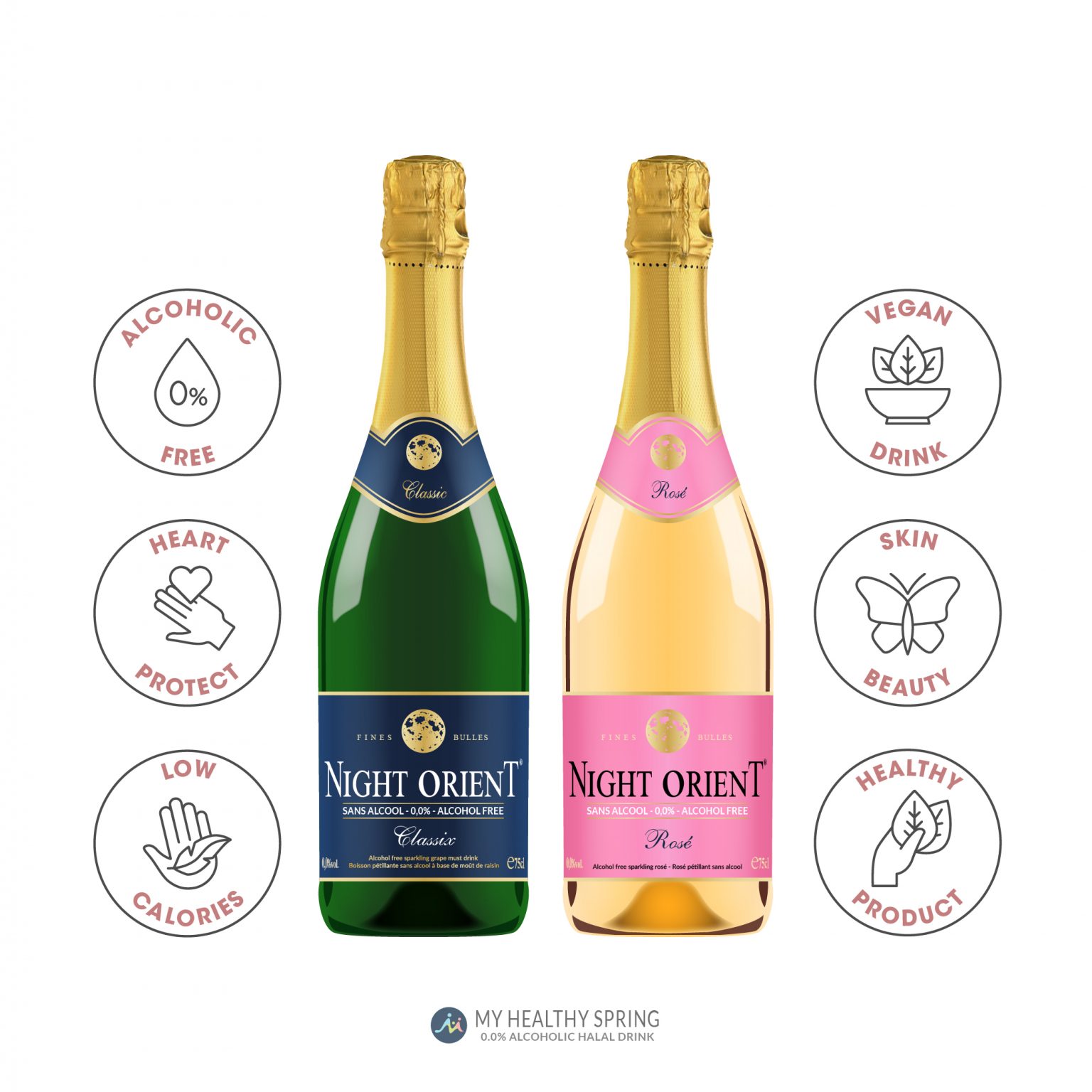 Sparkling Classic | Night Orient Non Alcoholic Wine | My Healthy Spring